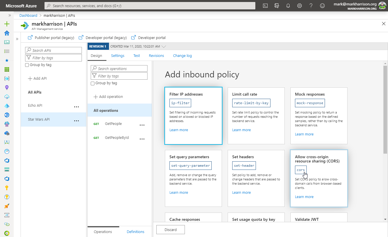 API Management - Hands-on Lab Script - part 3 | azure-apim-lab